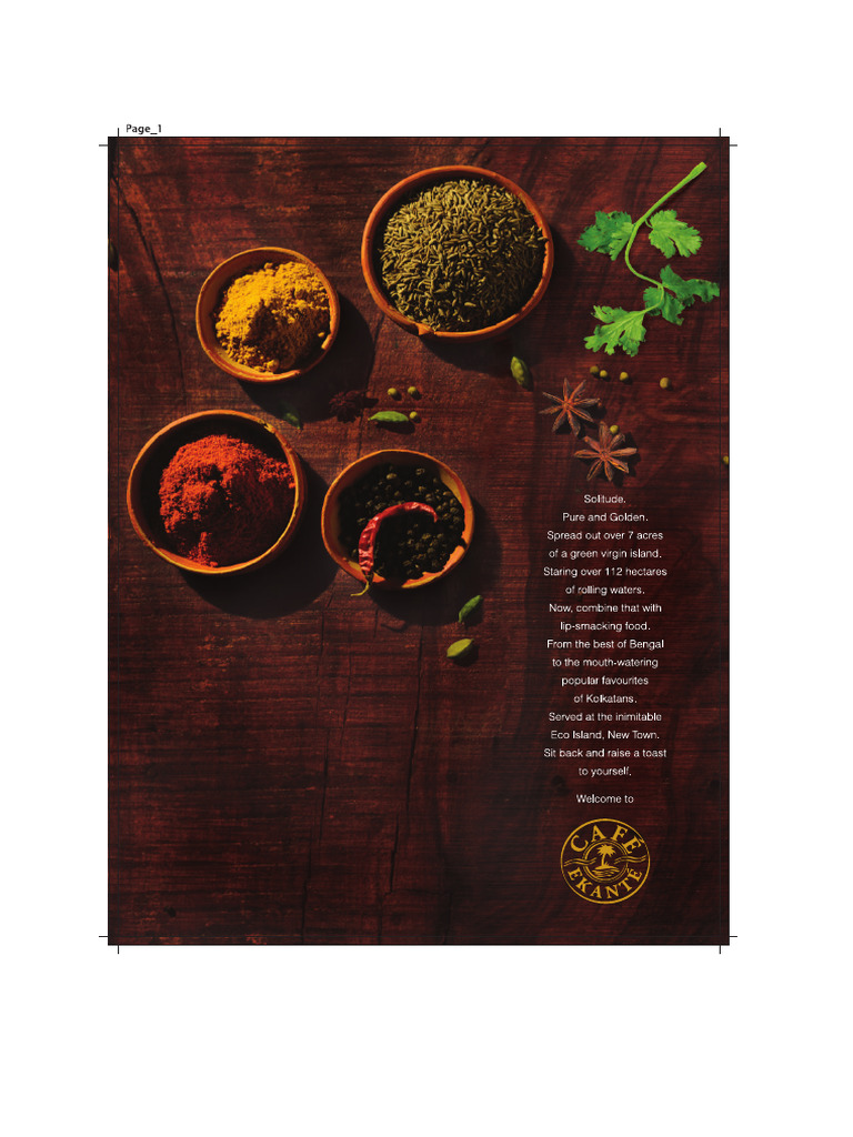 Cafe Ekante Menu Card | PDF