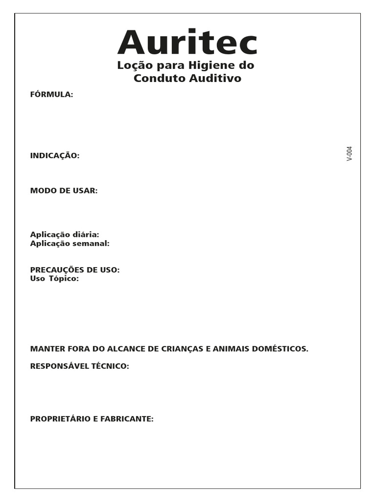 Auritec: Higiene Auditiva para Pets | PDF