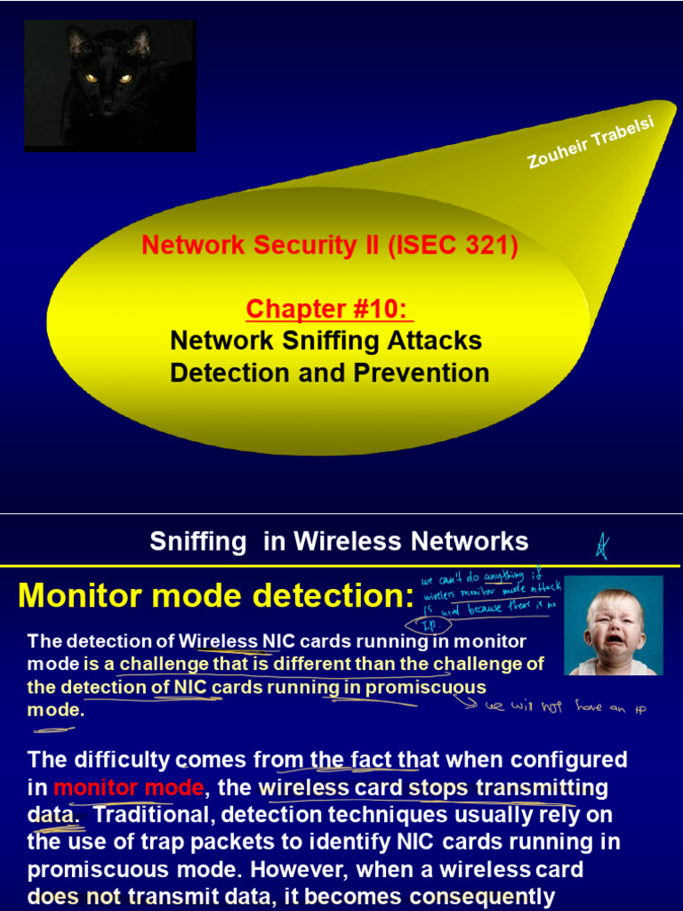 ISEC321 LCN 10 Sniffing Attack Detection | PDF | Computer Network | Network Interface Controller