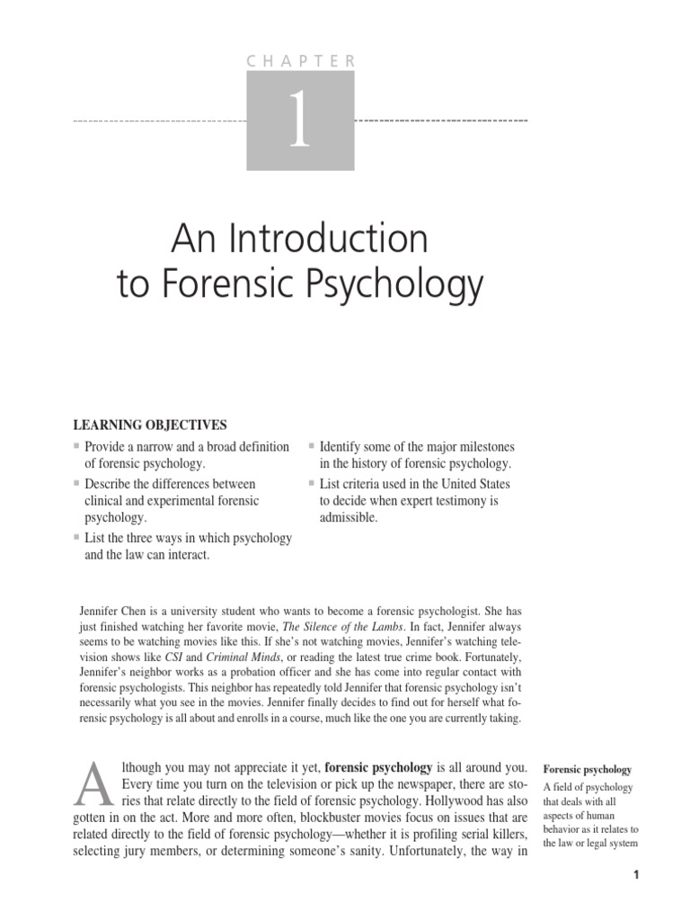 An Introduction to Forensic Psychology | PDF | Psychiatry | Psychology