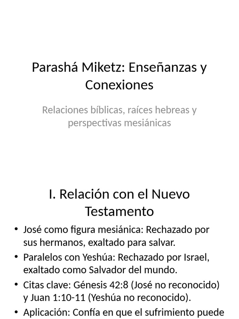 Parasha Miketz Diapositivas | PDF