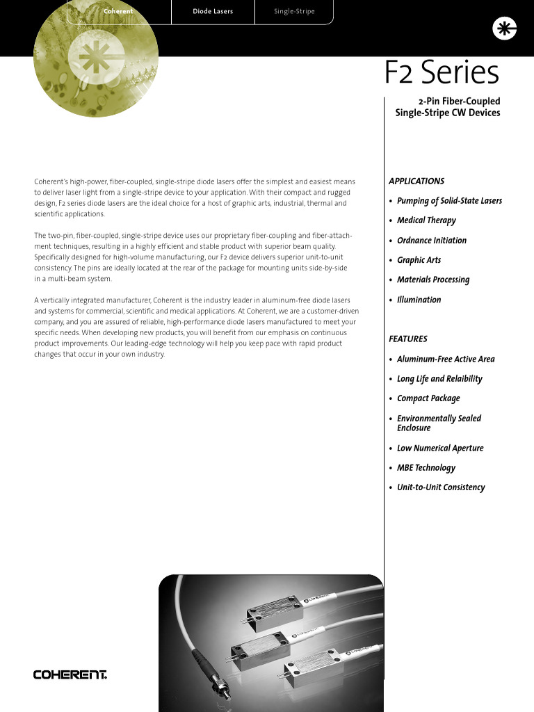 F2series_DSweb | PDF | Laser | Optical Fiber