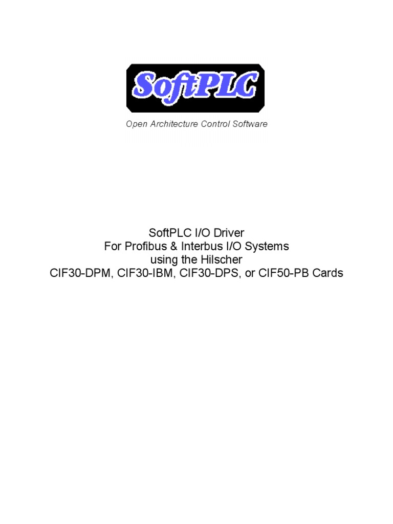 SoftPLC Driver Hilscher | PDF | Input/Output | Computer File