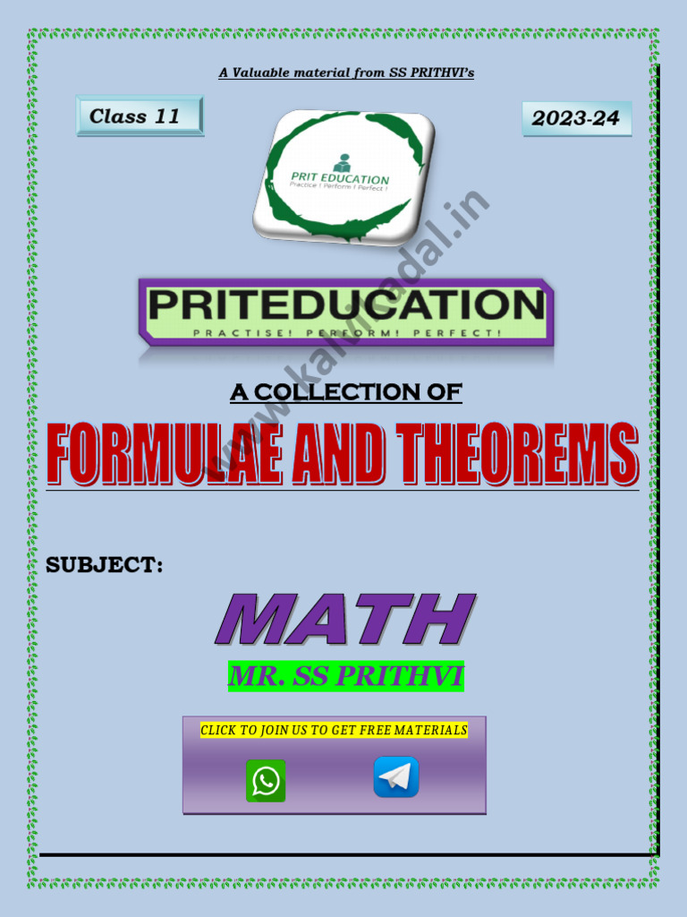 Napier's Formula and Proofs for Class 11 | PDF | Trigonometric ...