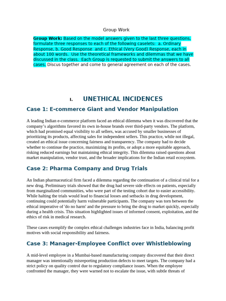 50 Caselets Mini | PDF | Bribery | Retail