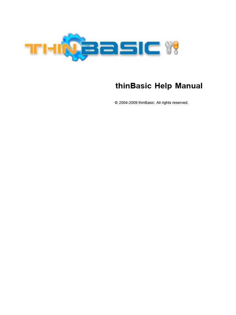 Thinbasic Helppdf PDF Free | PDF | Software Development | Computer Programming
