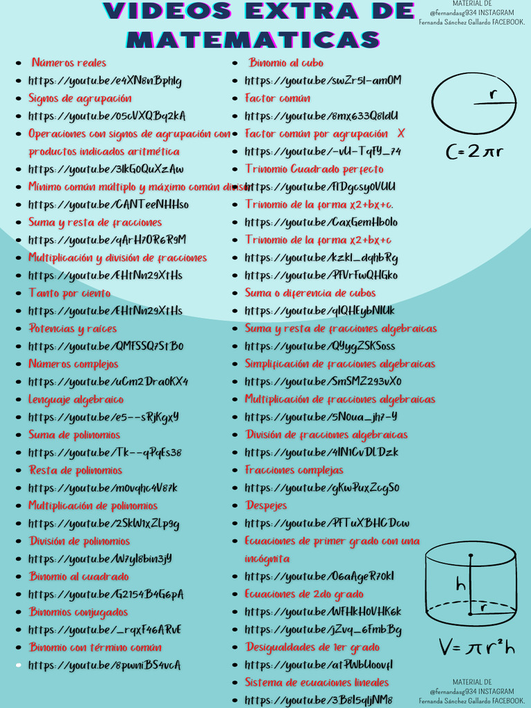 Matematicas Extra Material | PDF