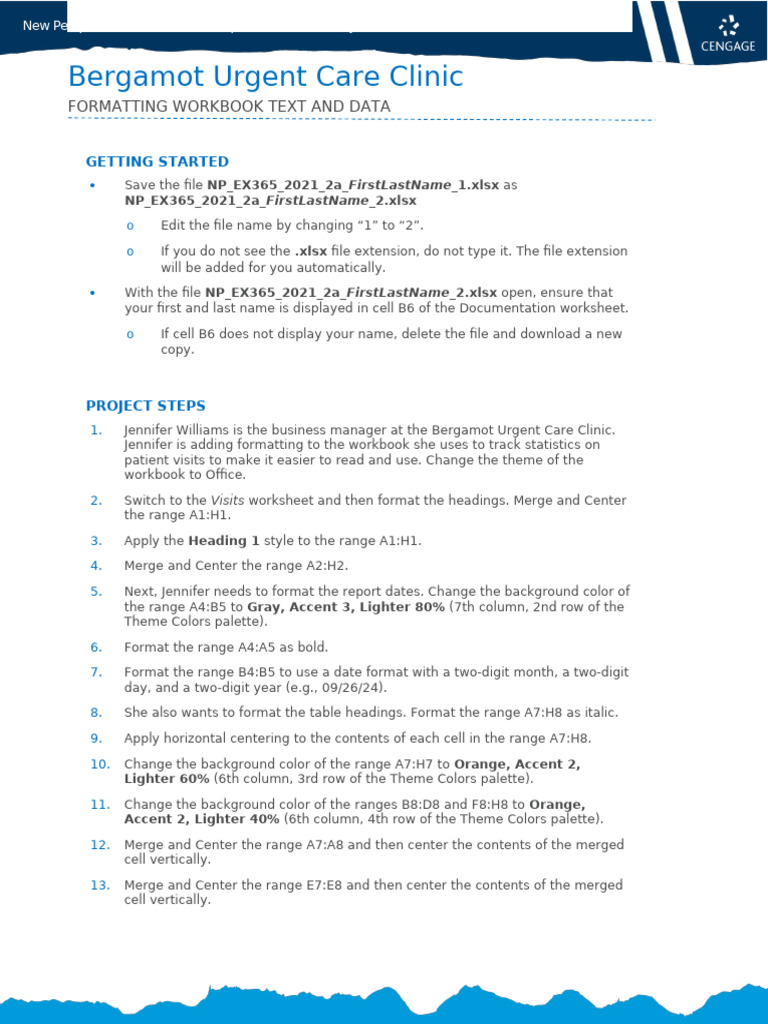 Instructions NP EX365 2021 2a | PDF | Microsoft Excel