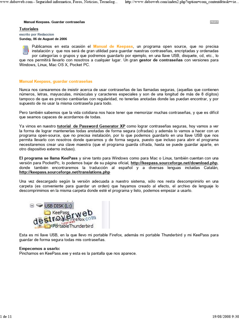 E Keepass | PDF | Contraseña | Software