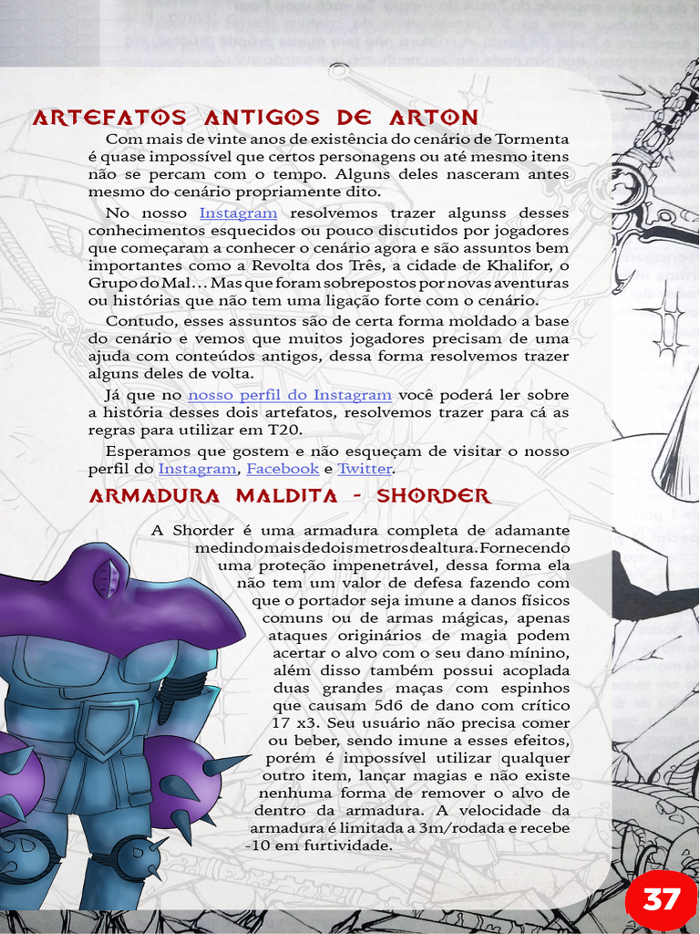 Artefatos Antigos de Arton: Shorder e Flauta | PDF