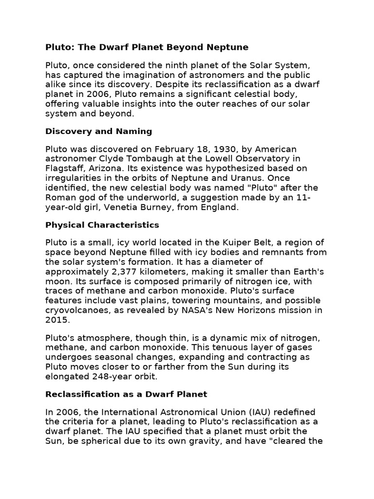 Pluto | PDF | Pluto | Planets