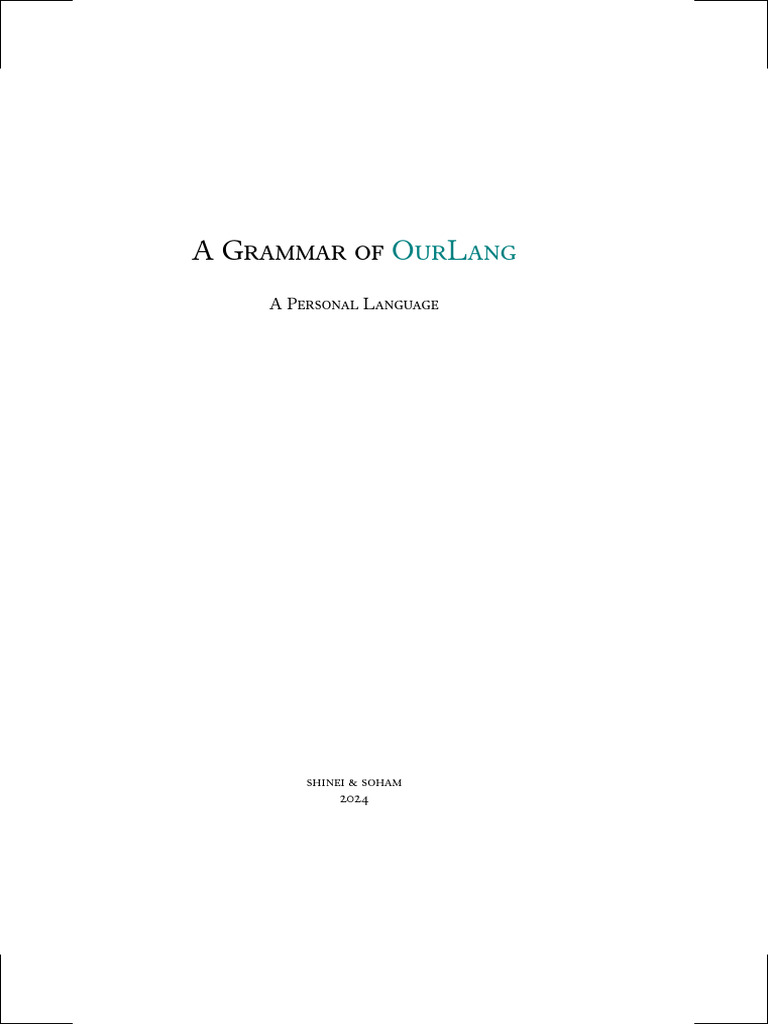 OurLang Grammar and Syntax Guide | PDF