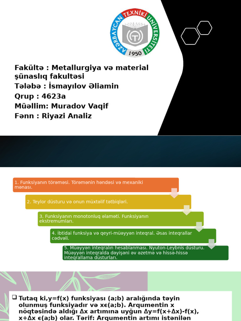 Riyazi Analiz 2 | PDF