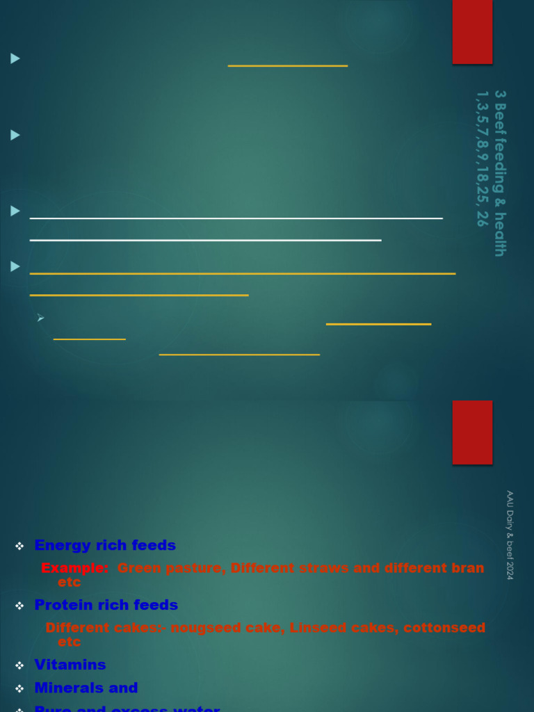 3 beef feeding & Health AAU-stud 6,7 2024 (4) (2) | PDF | Dairy Farming ...