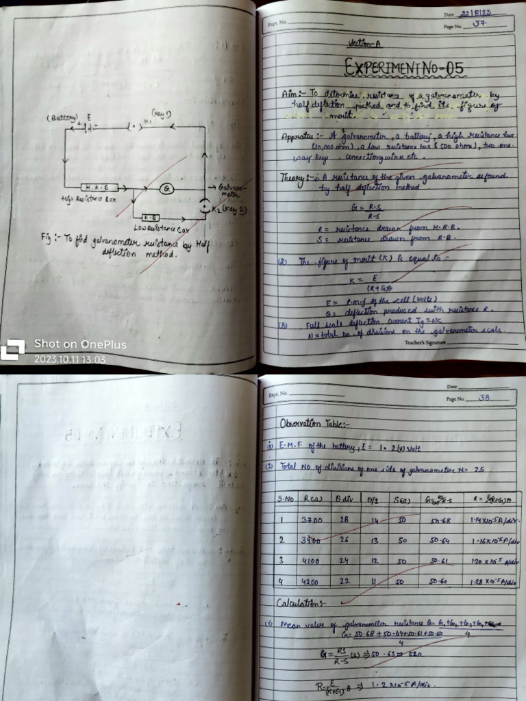 Half Deflection Practical | PDF