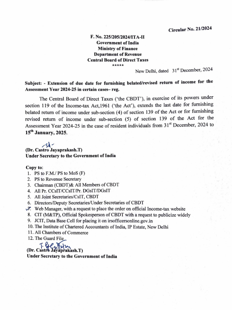 Circular No 21 2024 | PDF