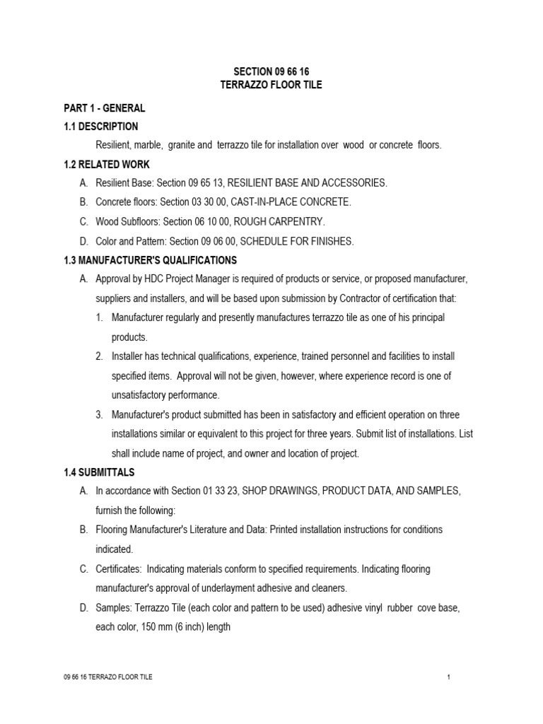 Terrazzo Floor Tile | PDF | Flooring | Tile