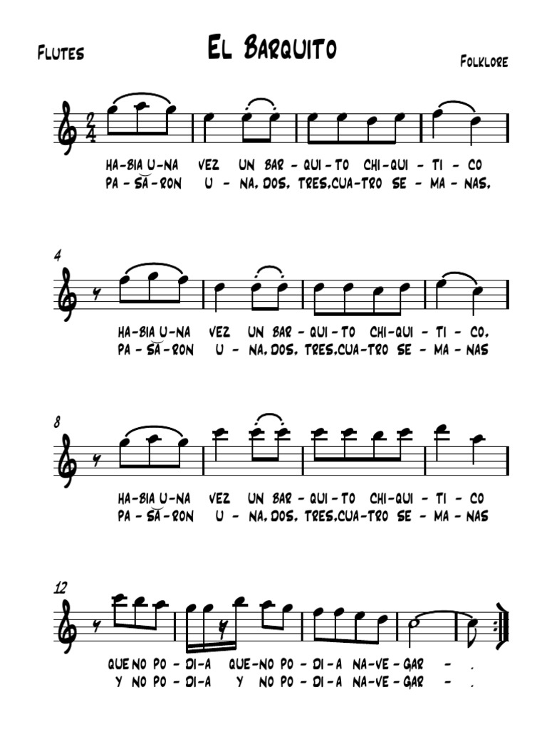 01 El Barquito - Flutes | PDF
