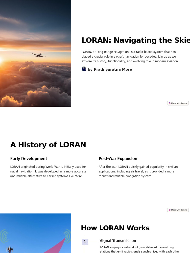 LORAN Navigating the Skies | PDF | Navigation | Global Positioning System