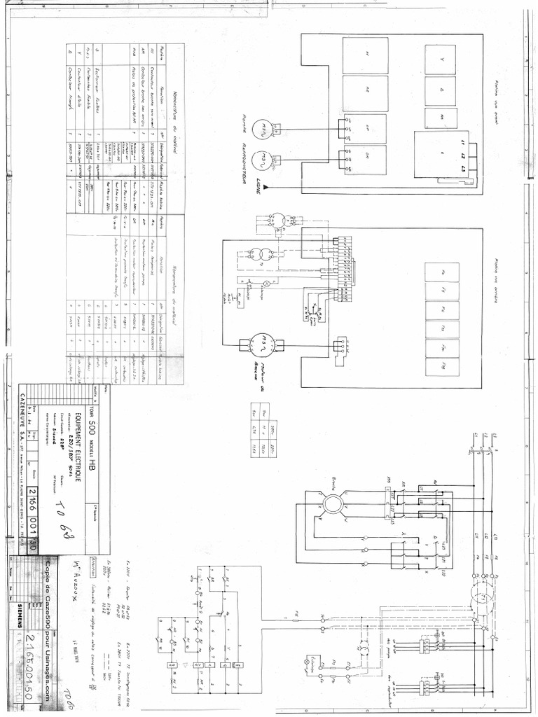 Cazeneuve HB500 Schéma Electrique | PDF