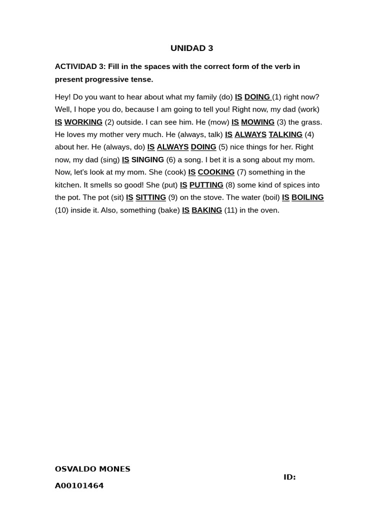Osvaldo Mones - Actividad 3.2 Ingles | PDF