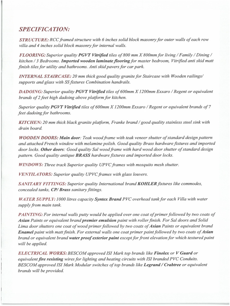 Daiwik Specifications | PDF