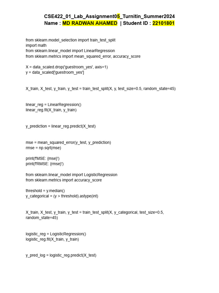BracU CSE 422 Ai assignment 5_ | PDF