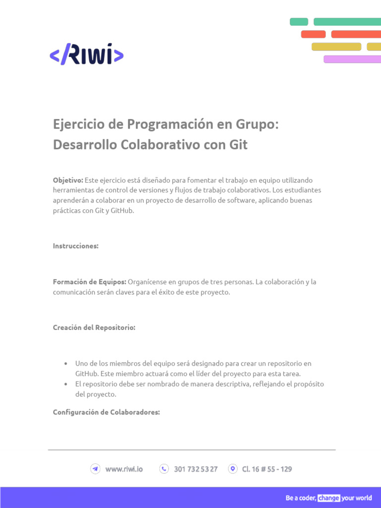 Taller Git Colaboration | PDF | Ciencias de la Computación | Ingeniería de software