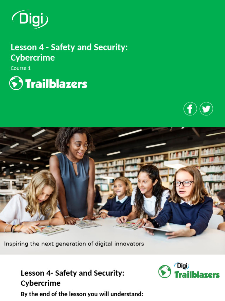 Lesson 4 DIGI Trailblazers Course 1 | PDF | Identity Theft | Cybercrime