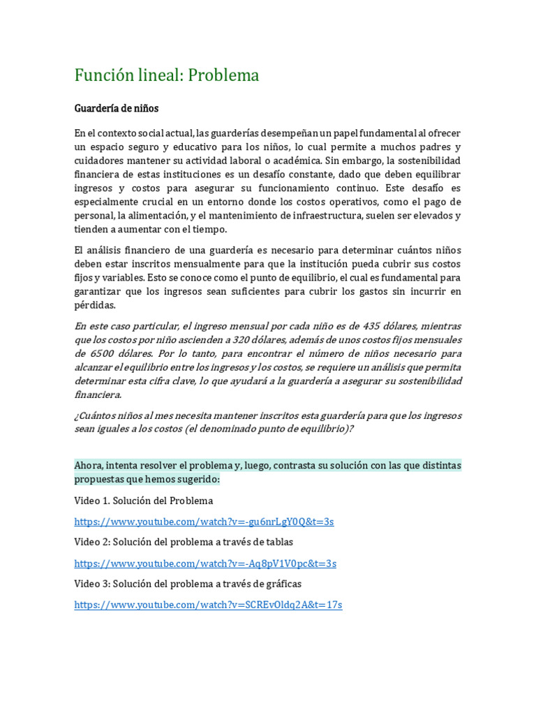 Función Lineal | PDF