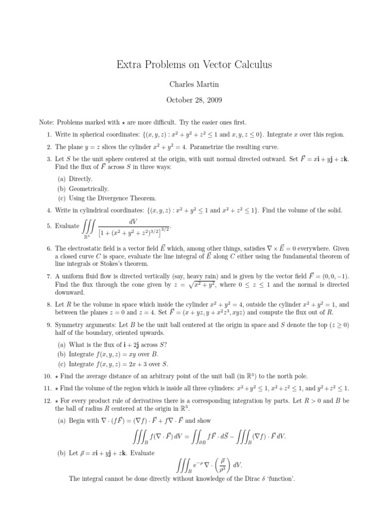 vector calc review | PDF | Mathematics | Geometry