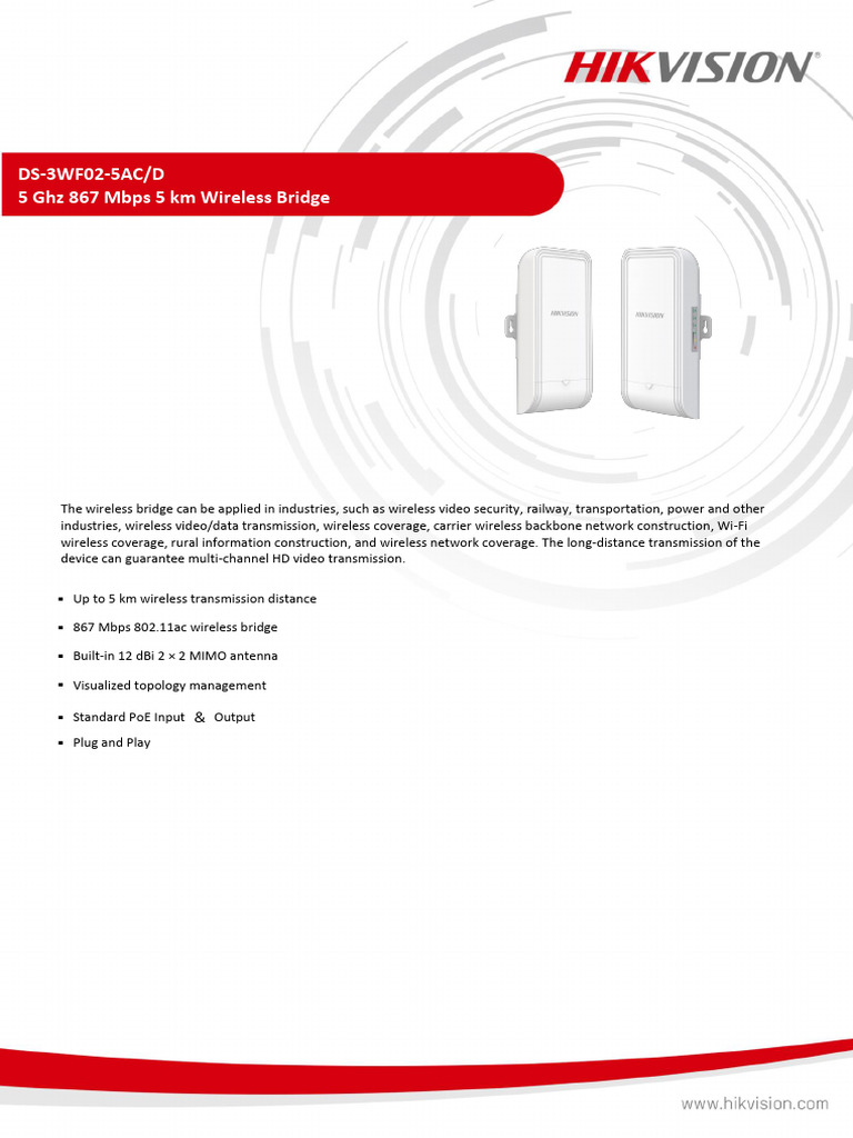 DS-3WF02-5AC D Datasheet 20240815 | PDF | Ieee 802.11 | Computer Network