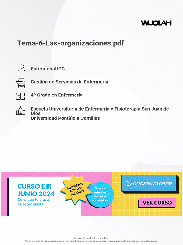 wuolah-free-Tema-6-Las-organizaciones | PDF | Business | Hospital