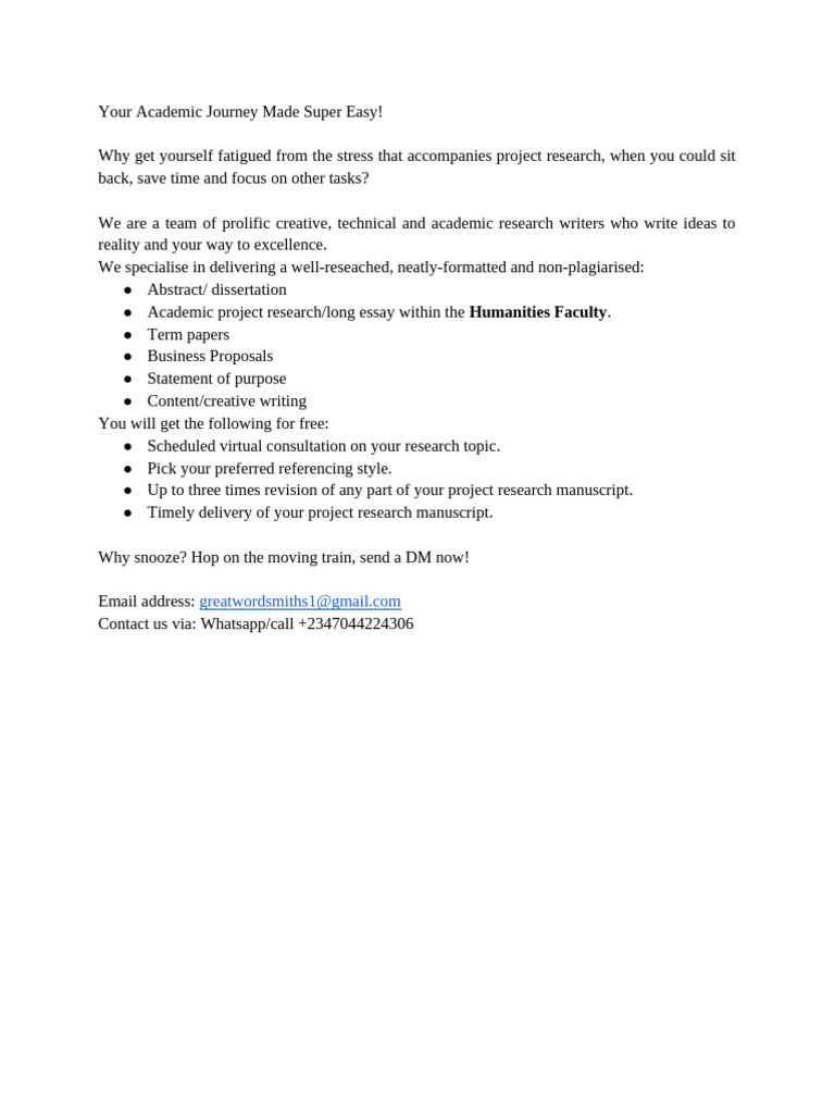 Academic Writing Gig | PDF