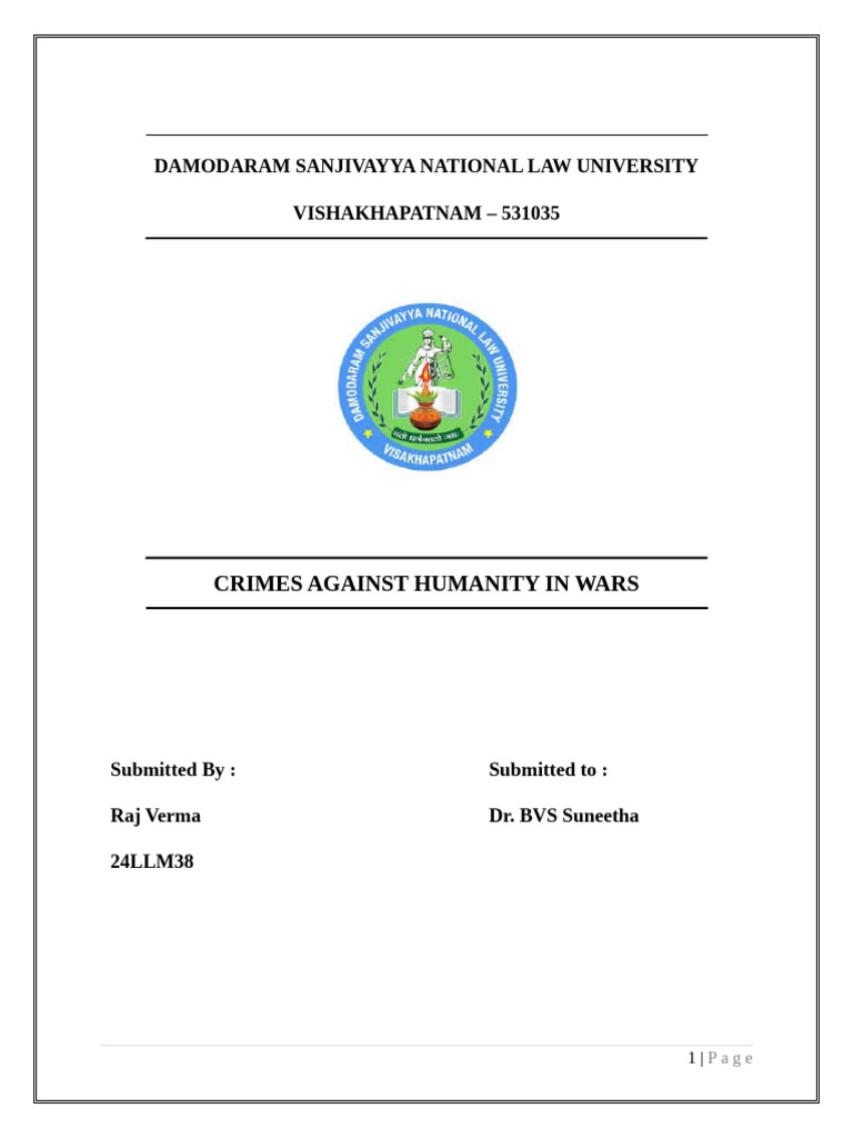 Crimes Against Humanity in Warfare | PDF | Crimes Against Humanity ...