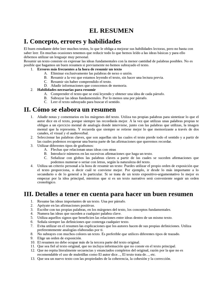01 Esquema Del Resumen | PDF | Teoría de la argumentación ...