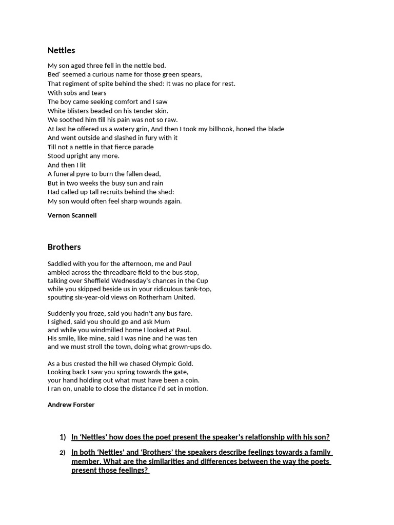 Unseen Poetry Practice Questions | PDF | Poetry