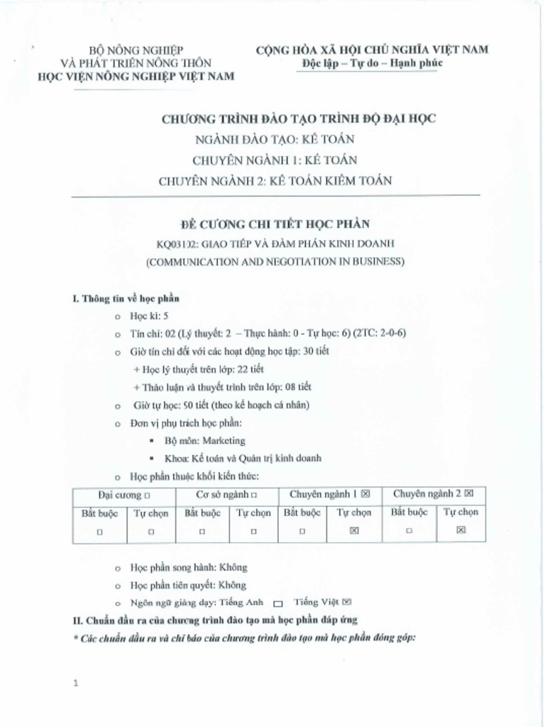 Giao Tiep Va Dam Phan Kinh Doanh | PDF