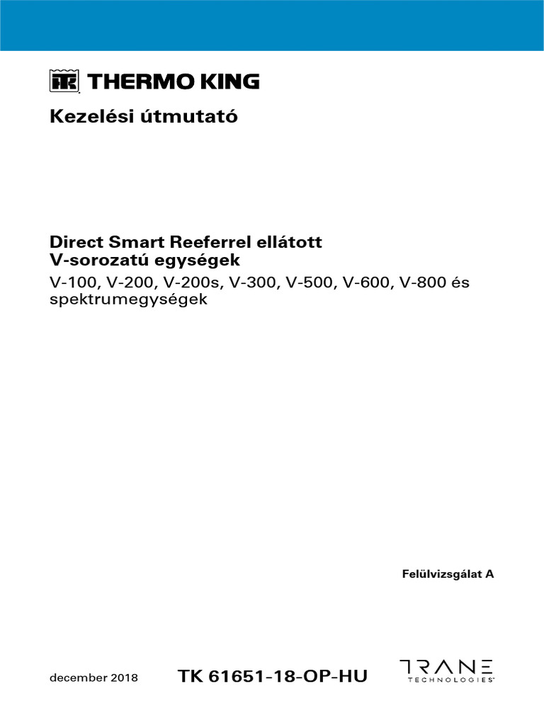 Thermoking T Serie Kezelési | PDF