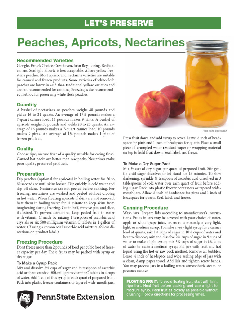 Peaches Apricots Nectarines | PDF