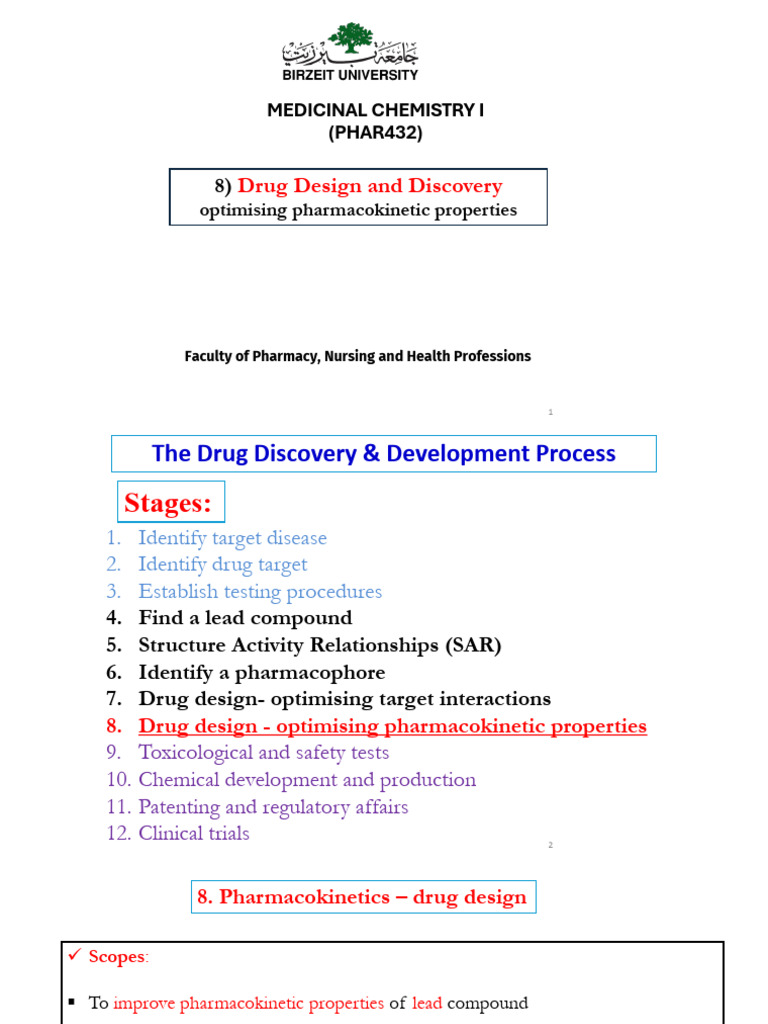 9) DD optimising pharmacokinetic prop | PDF | Amine | Drug Design