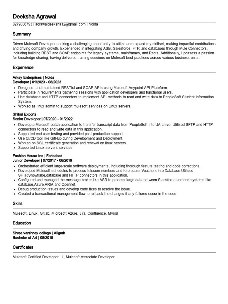 Deeksha Resume | PDF