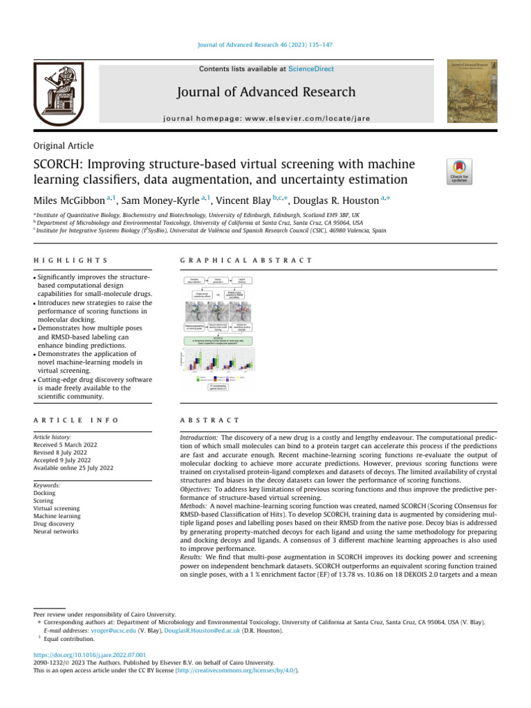 SCORCH - Improving Structure-Based Virtual Screening With Machine Learning Classifiers, Data ...