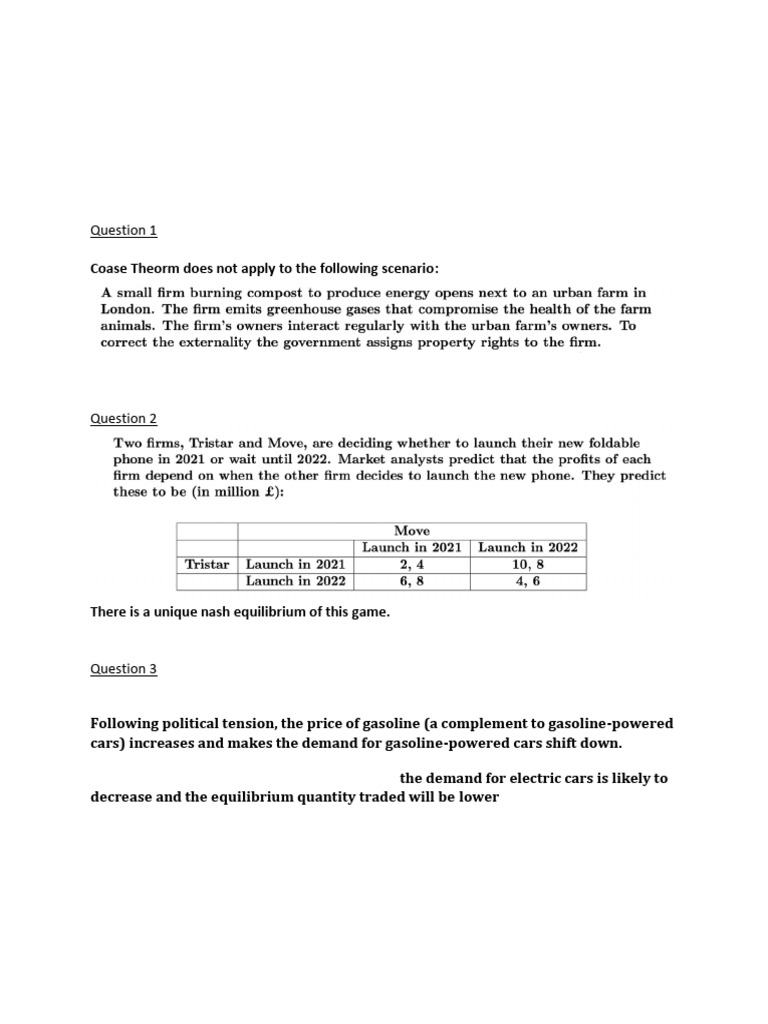 Intro to econ mock exam paper | PDF