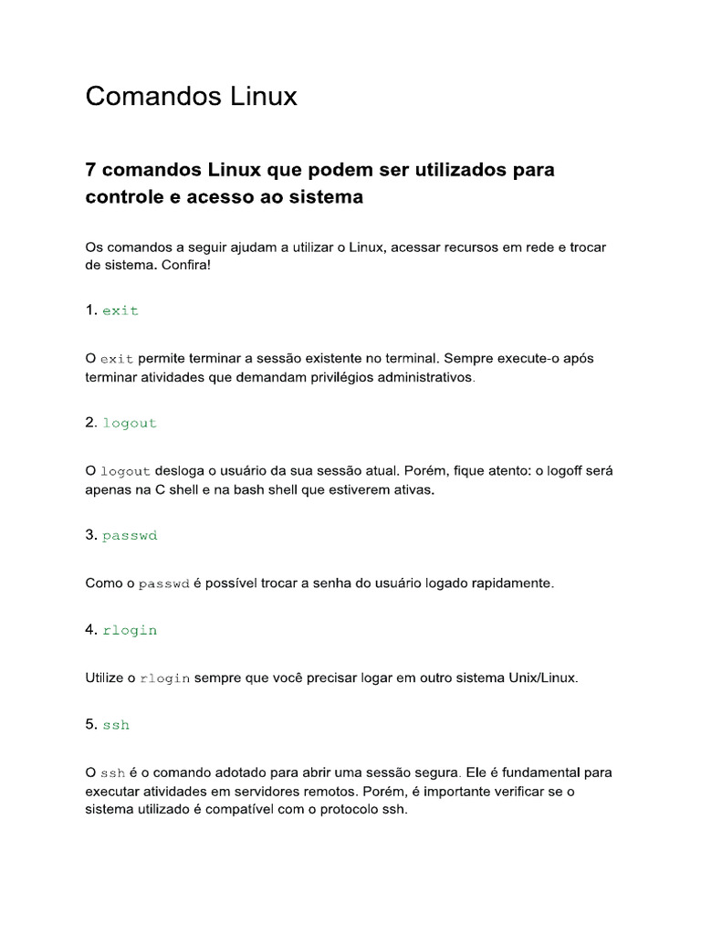 Comandos Linux | PDF