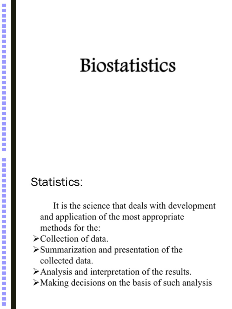 Biostatistics | PDF | Statistics | Survey Methodology