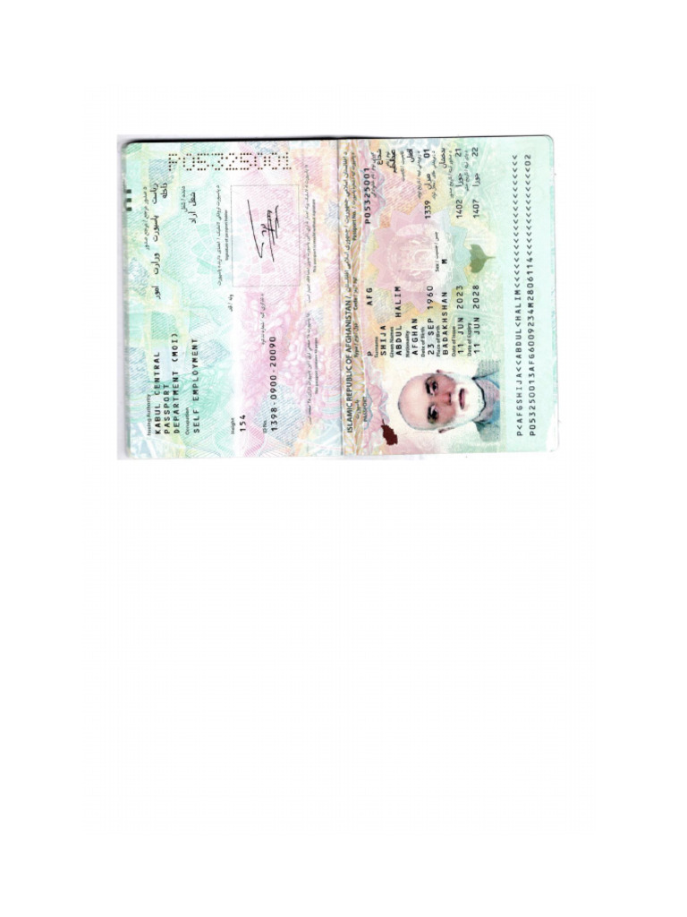 Abdul Halim Shija Passport | PDF