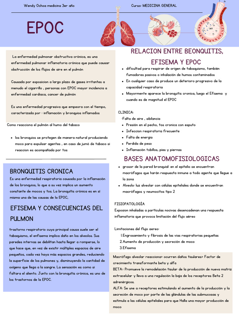 EPOC: Causas, Síntomas y Tratamiento | PDF | Enfermedad pulmonar ...