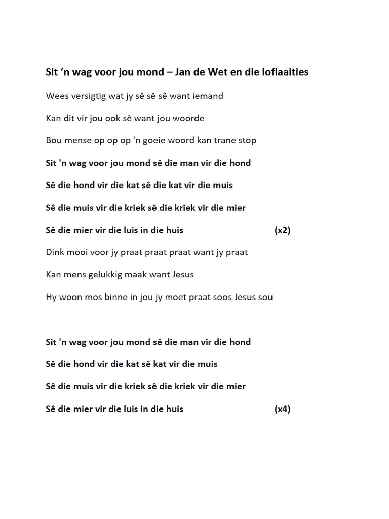 Sonika Kinder Liedjies | PDF