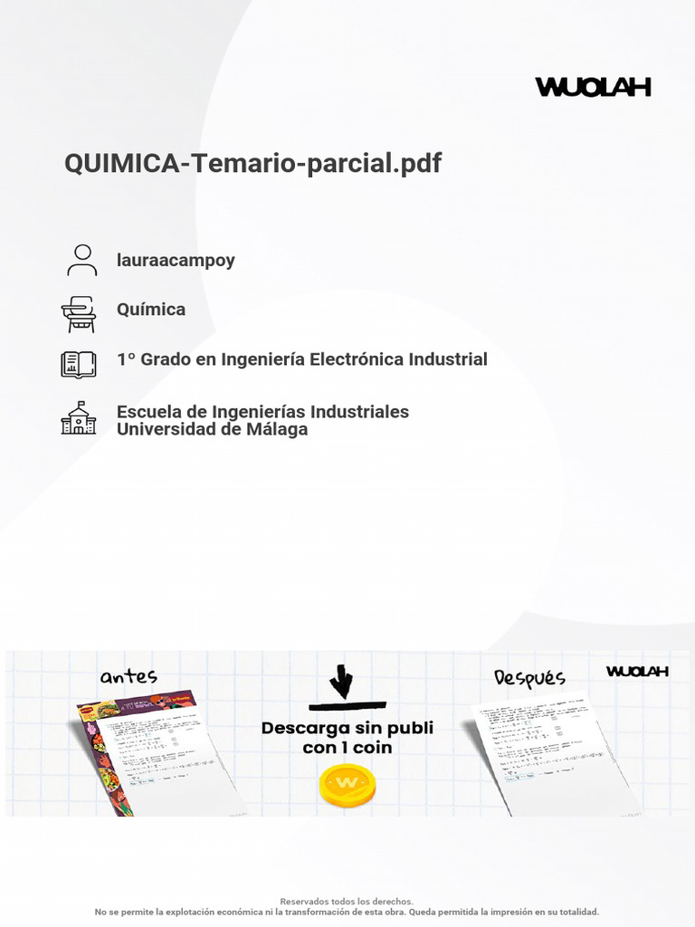QUIMICA Temario Parcial PDF | PDF | Orbital Molecular | Enlace químico